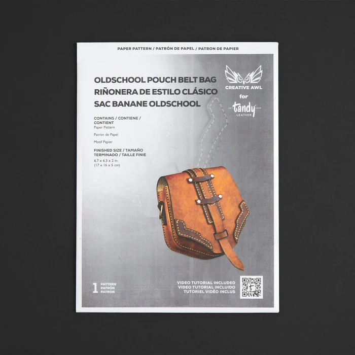 Creative Awl Old-School Pouch Belt Paper Pattern | Les Cuirs Desrochers